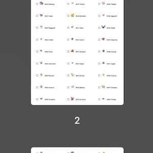 Pokemon Complete Pokedex Checklist (all Generations, 1,025 Pokemon ...