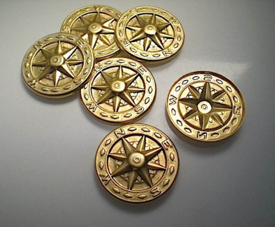 6 Brass Compass Stampings ZH548 - Etsy