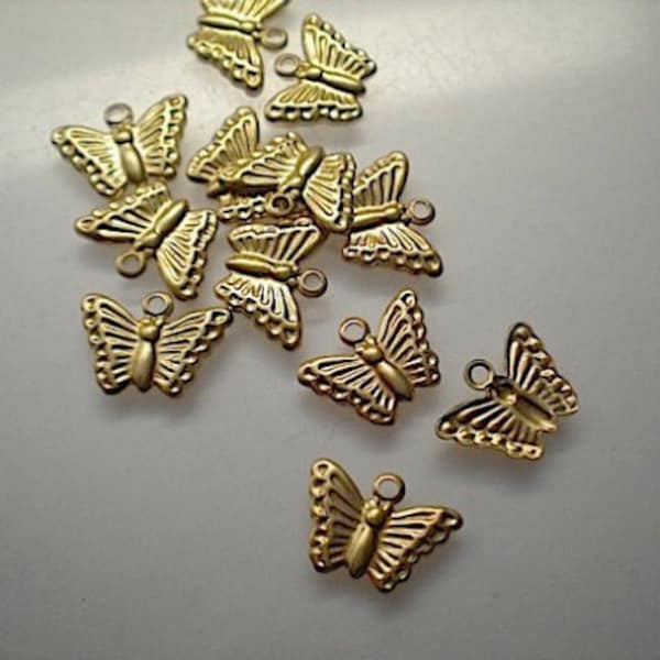 Tiny Butterfly Charm - Etsy