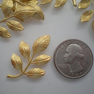 6 Brass Leaf Sprays ZD419 - Etsy