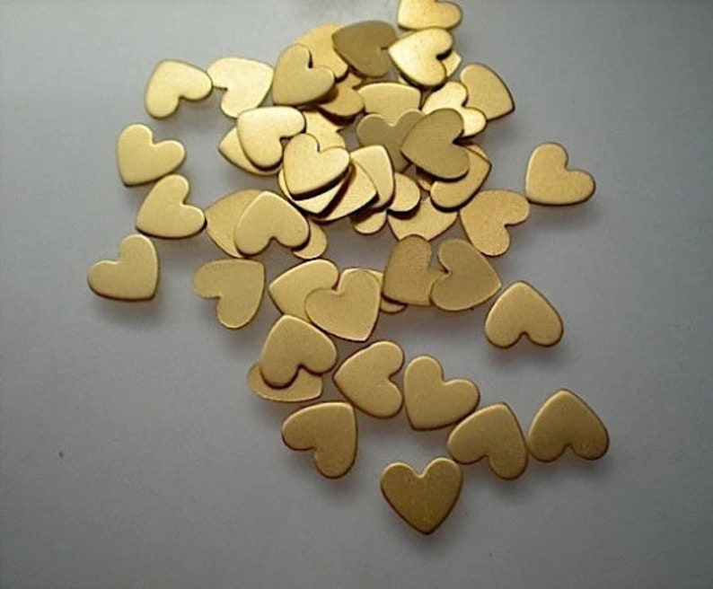 48 Tiny Flat Heart Charms, 1/4” ZA713 - Etsy