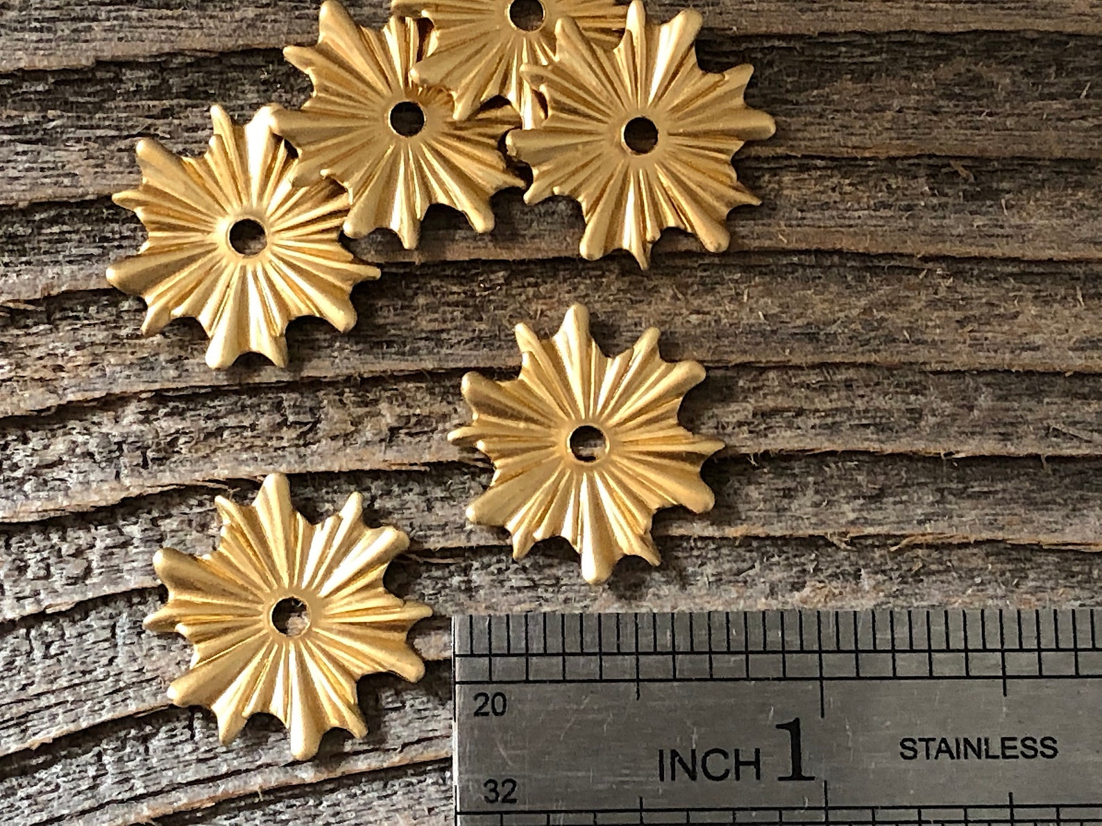 12 Brass Small Mirror Rosettes ZC104 - Etsy