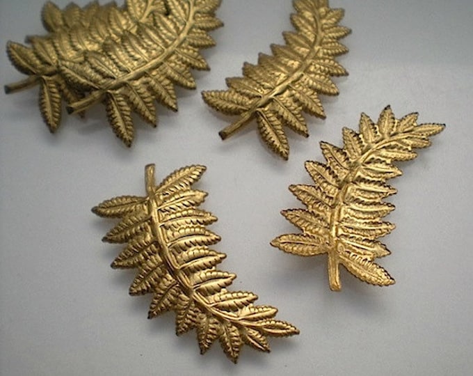 6 Large Brass Leaf Stampings ZD336 - Etsy
