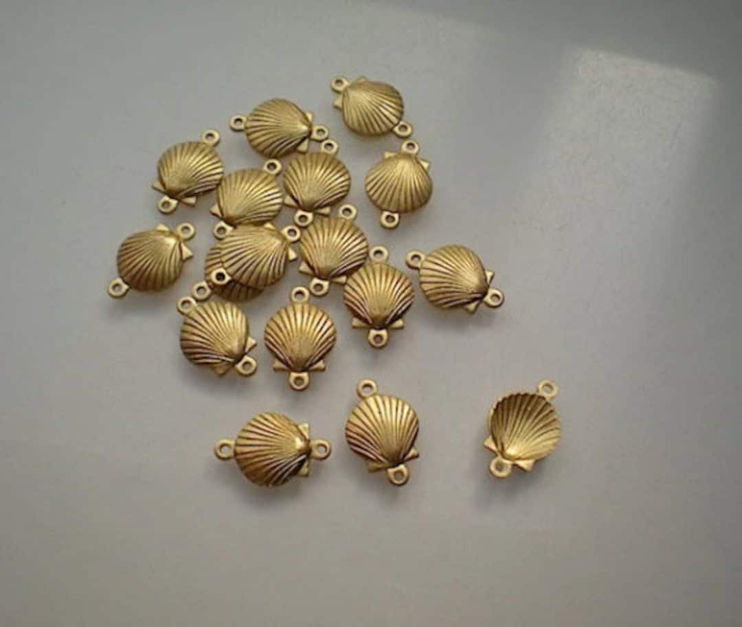 18 Tiny Shell Connectors ZG245 - Etsy