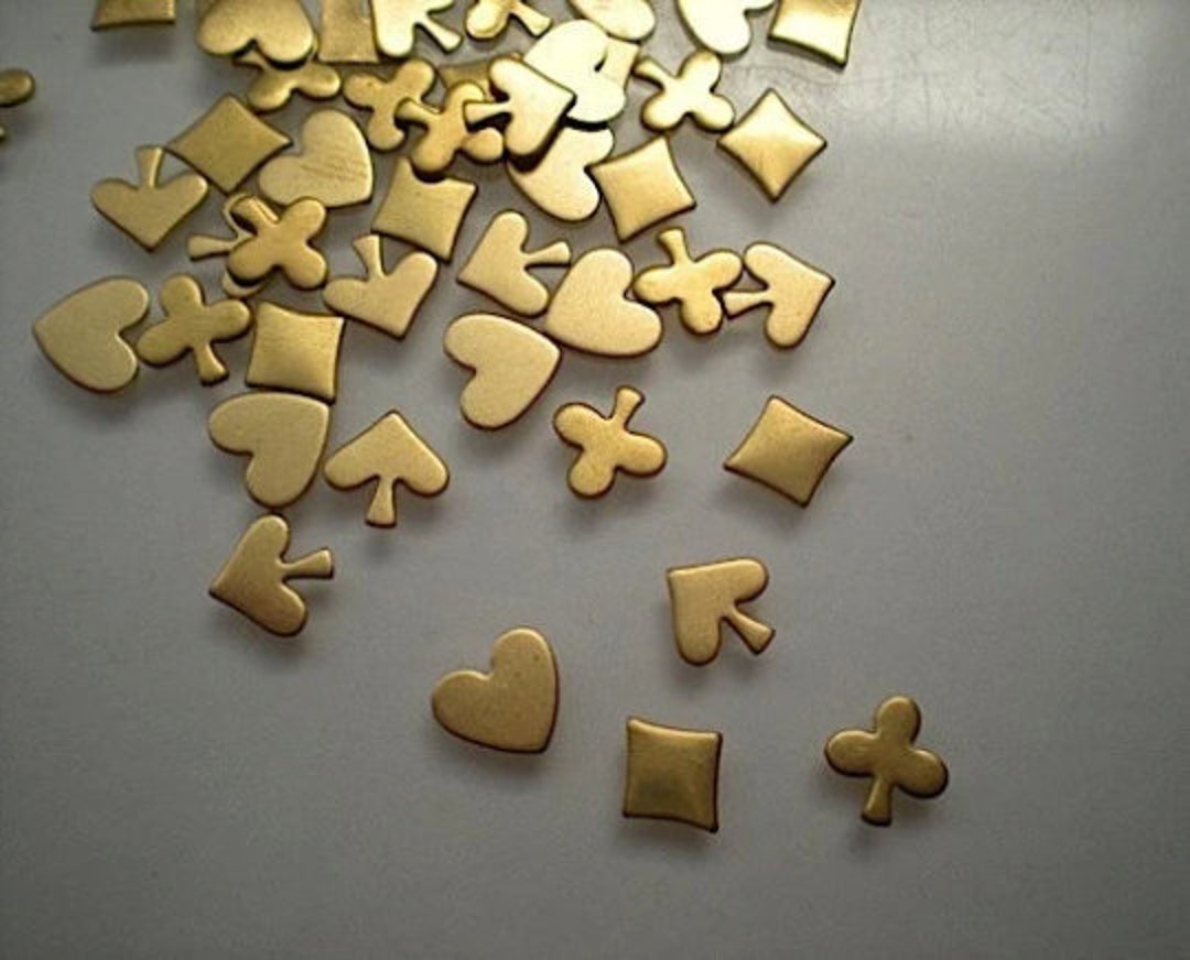 48 Tiny Heart, Spade, Club and Diamond Charms ZA766 - Etsy