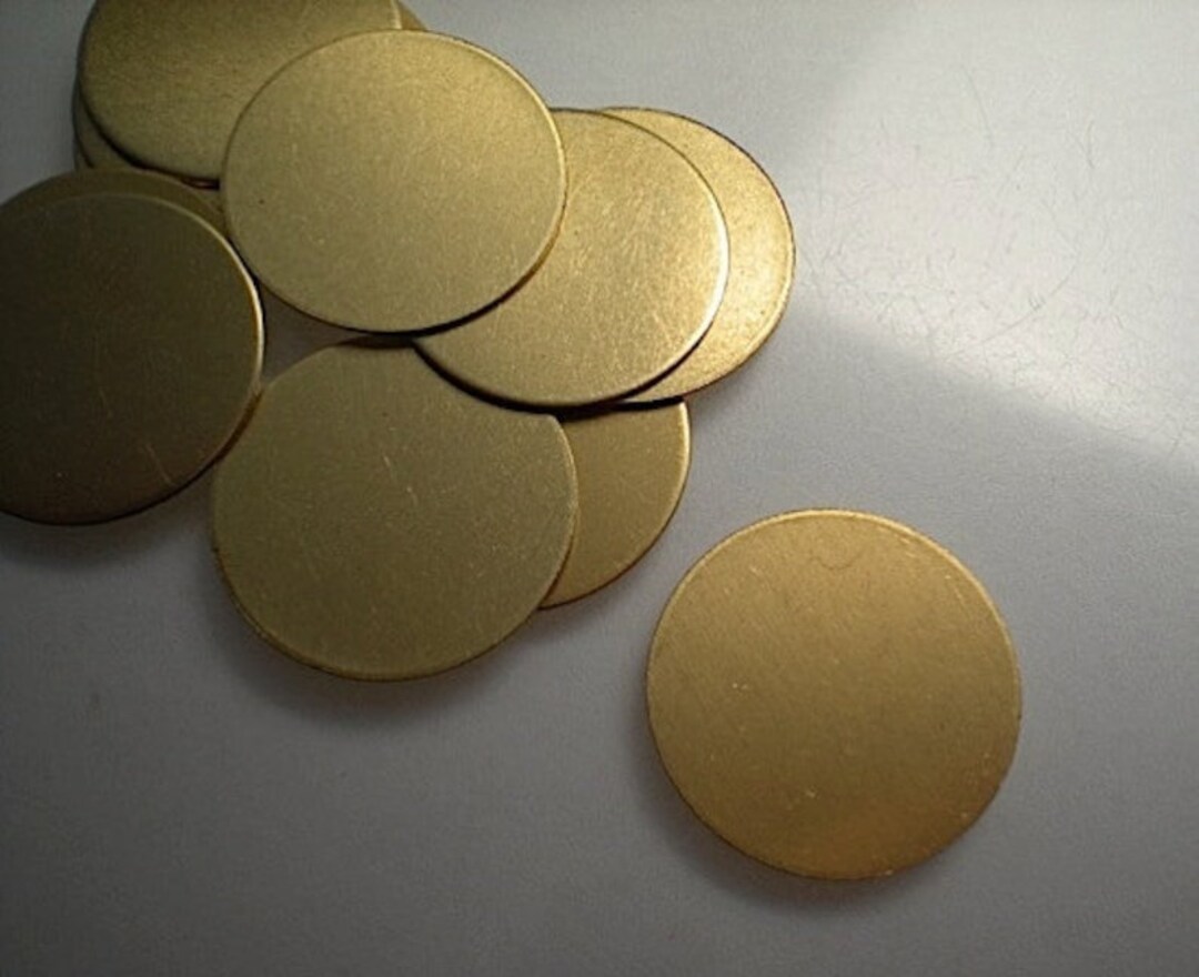 12 Flat Round Brass Discs/ Stamping Blanks ,3/4" ZA109 - Etsy