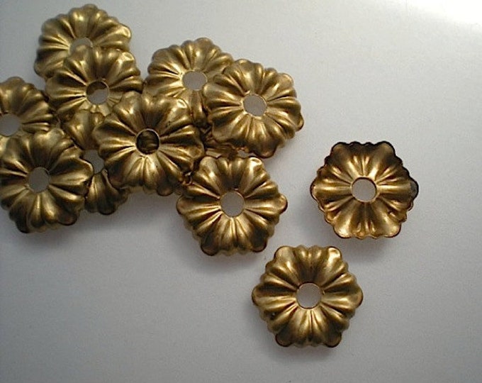 12 Brass Flower Mirror Rosettes ZC144 - Etsy