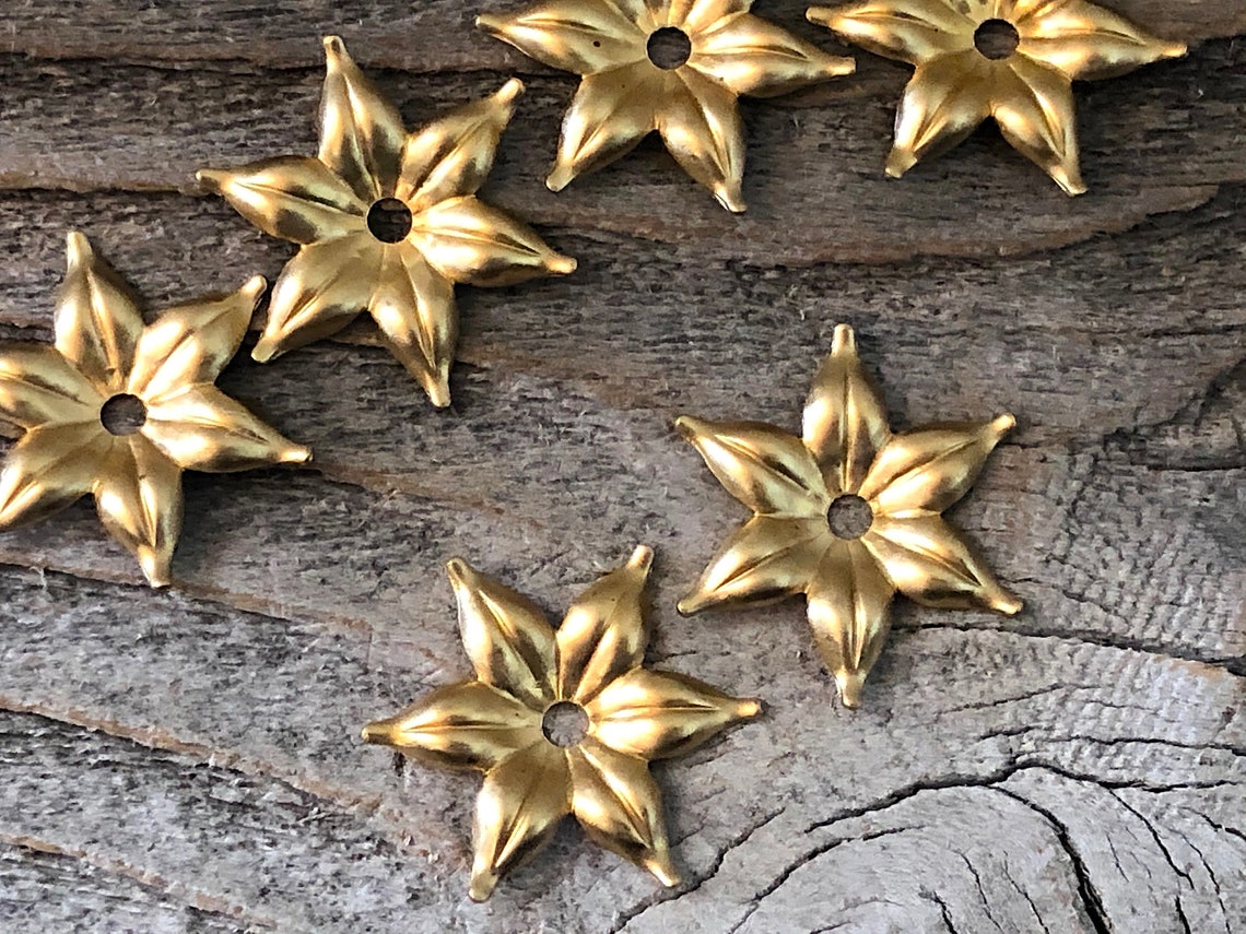 12 Brass Flower Mirror Rosettes ZC145 - Etsy