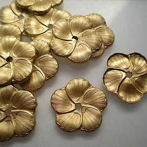 12 Brass Flower Mirror Rosettes ZC137 - Etsy