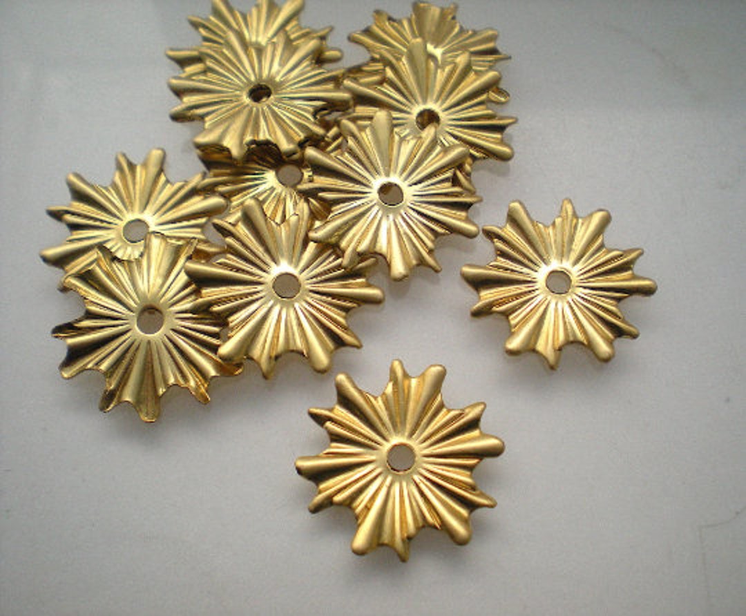 12 Brass Small Mirror Rosettes ZC104 - Etsy