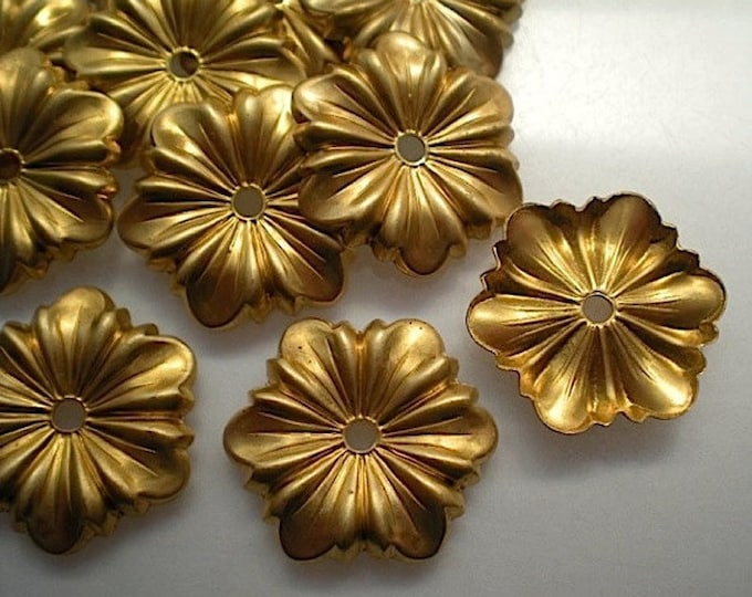 12 Brass Flower Mirror Rosettes ZC143 - Etsy