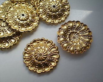 12 Brass Small Mirror Rosettes ZC104 - Etsy