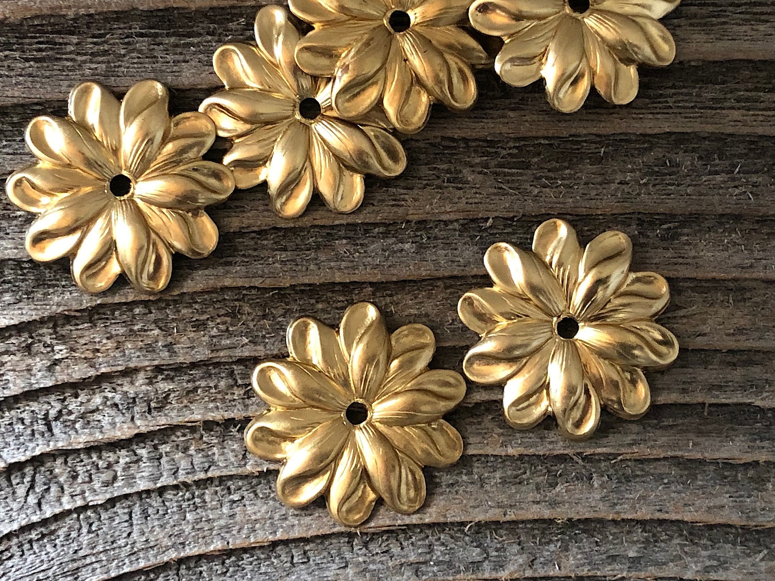 12 Brass Flower Mirror Rosettes ZC140 - Etsy