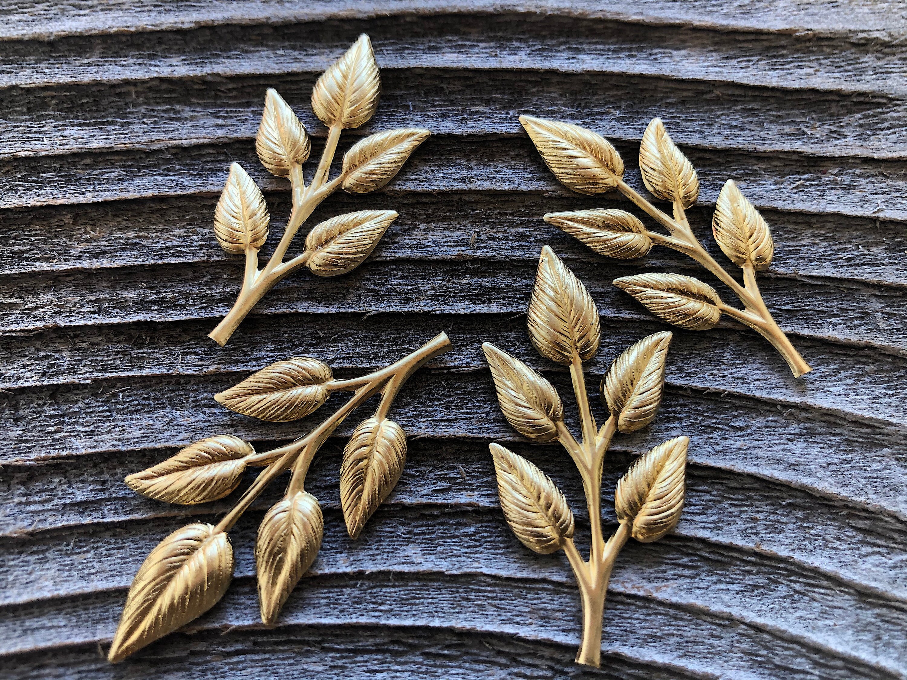 6 Small Leaf Sprays ZD412 - Etsy