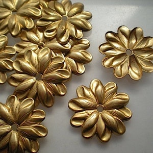 12 Brass Flower Mirror Rosettes ZC140 - Etsy
