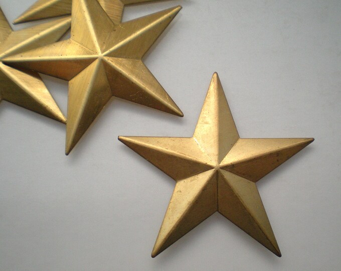 4 Extra Large Brass Star Stamping ZB320 - Etsy