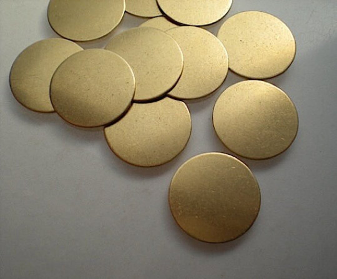 12 Flat Round Brass Discs/stamping Blanks, 5/8 Inch ZA110 - Etsy