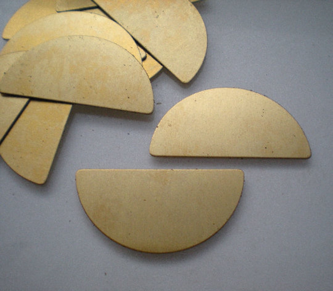 12 Flat Brass Half Circles/stamping Blanks, 1-1/2” ZB521 - Etsy