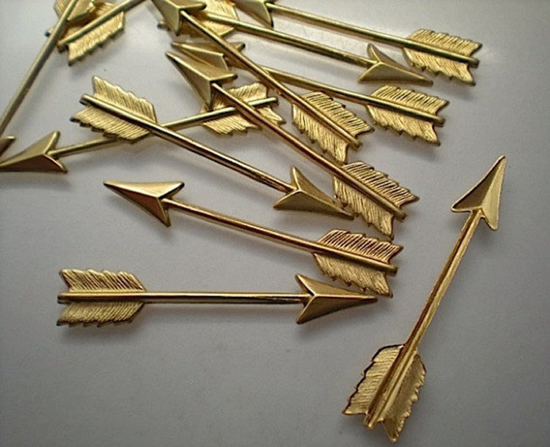 12 Large Brass Arrow Stampings ZI306 - Etsy