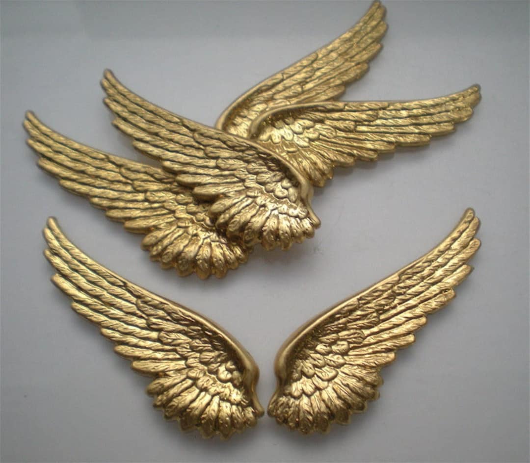 6 Large Brass Wing Stampings ZI103 - Etsy