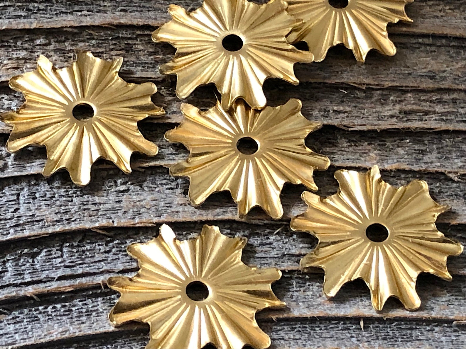 12 Brass Small Mirror Rosettes ZC104 - Etsy