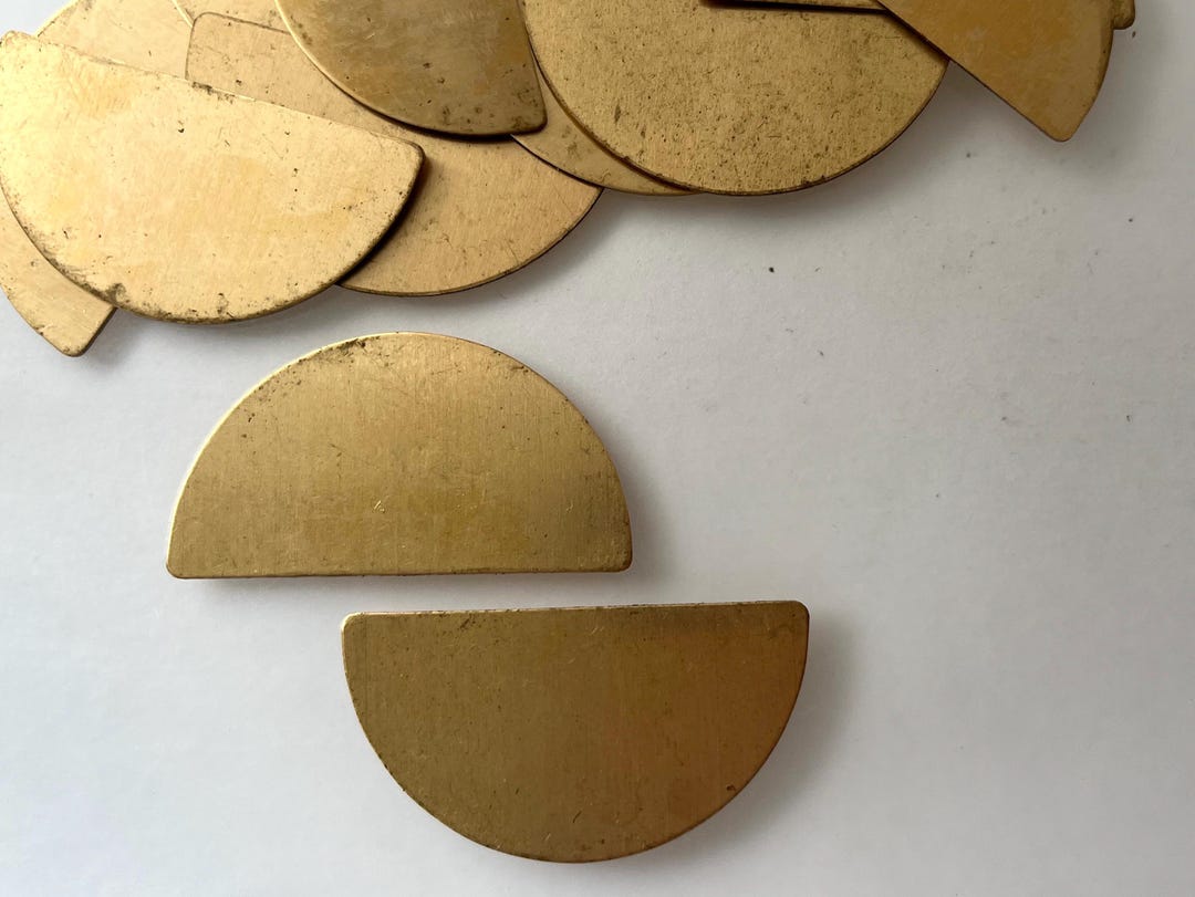 12 Flat Brass Half Circles/stamping Blanks, 1-5/8” ZB520 - Etsy