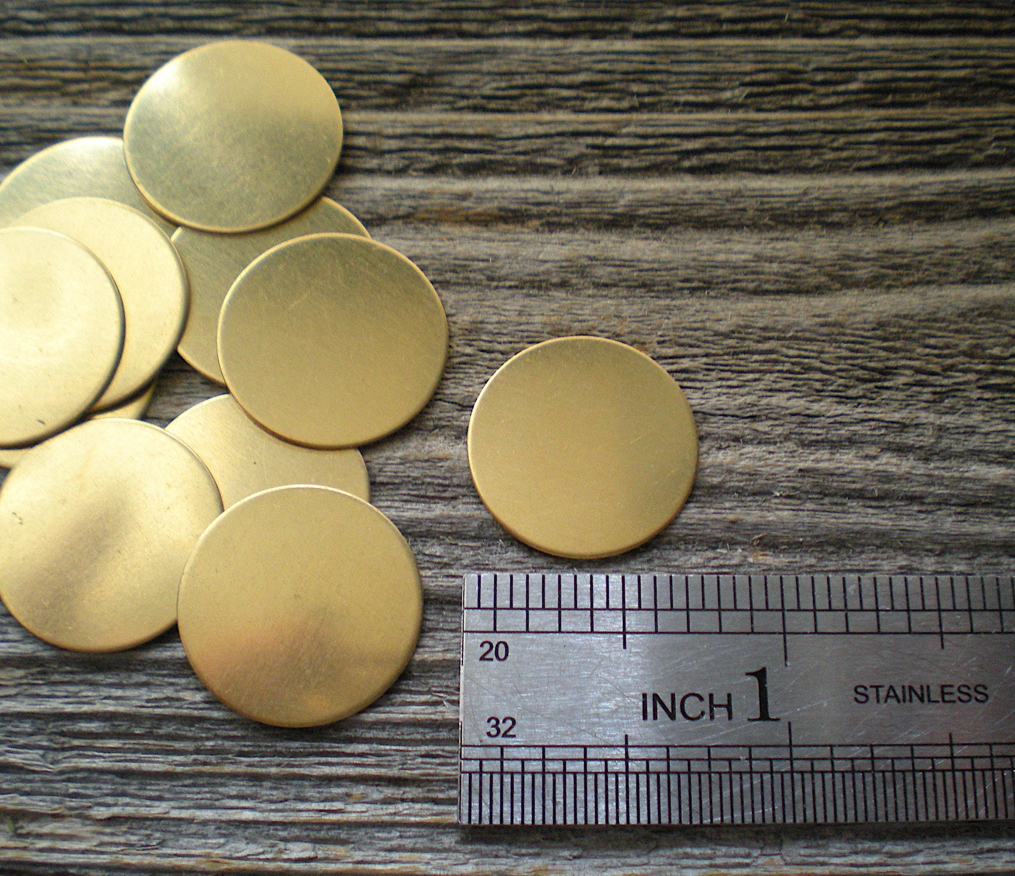 12 Flat Round Brass Discs/ Stamping Blanks 3/4 - Etsy