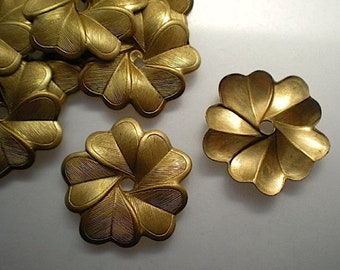 12 Brass Small Mirror Rosettes ZC104 - Etsy