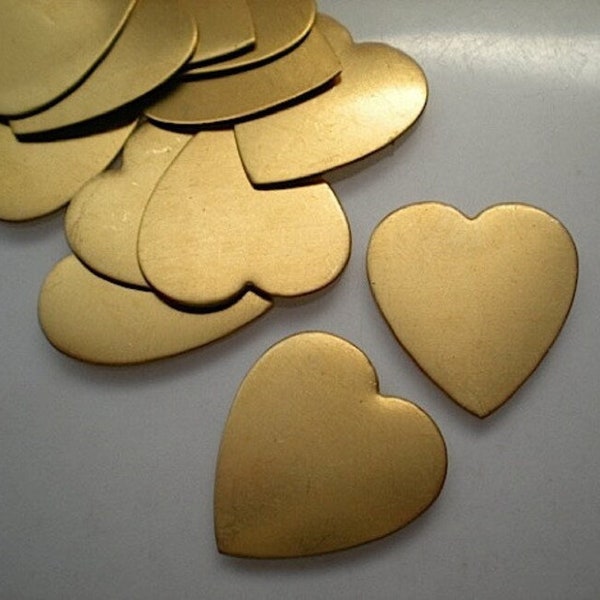 Brass Hearts - Etsy