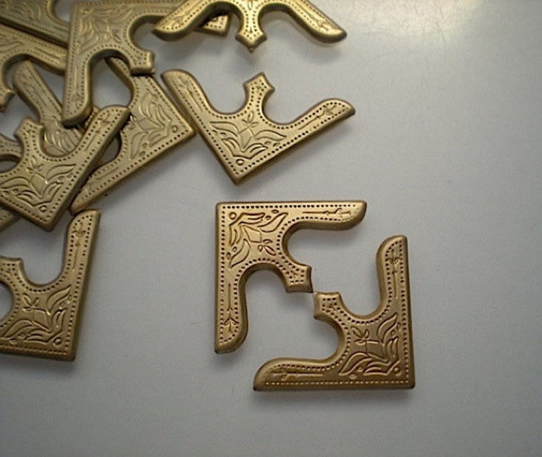 12 Small Brass Corner Brackets ZC225 - Etsy