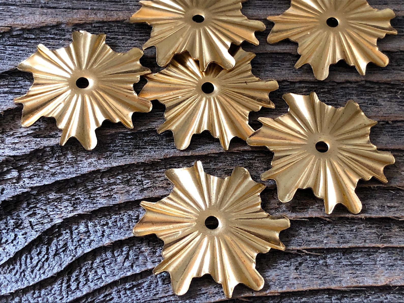 12 Brass Mirror Rosettes ZC103 - Etsy