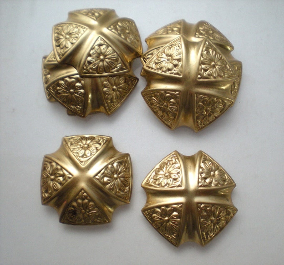 12 Brass no-hole Mirror Rosettes ZC161 - Etsy