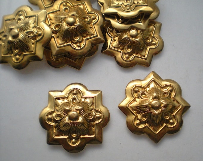 12 Brass Mirror Rosettes ZC115 - Etsy