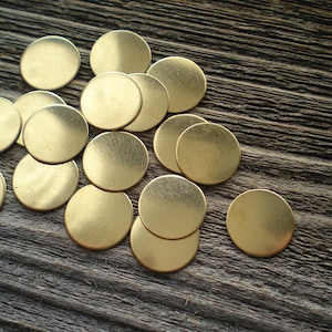 18 Flat Round Brass Discs/ Stamping Blanks, 1/2" ZA111 - Etsy