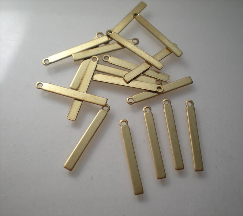 18 Extra Skinny LONG Flat Rectangle Drops/stamping Blanks - Etsy