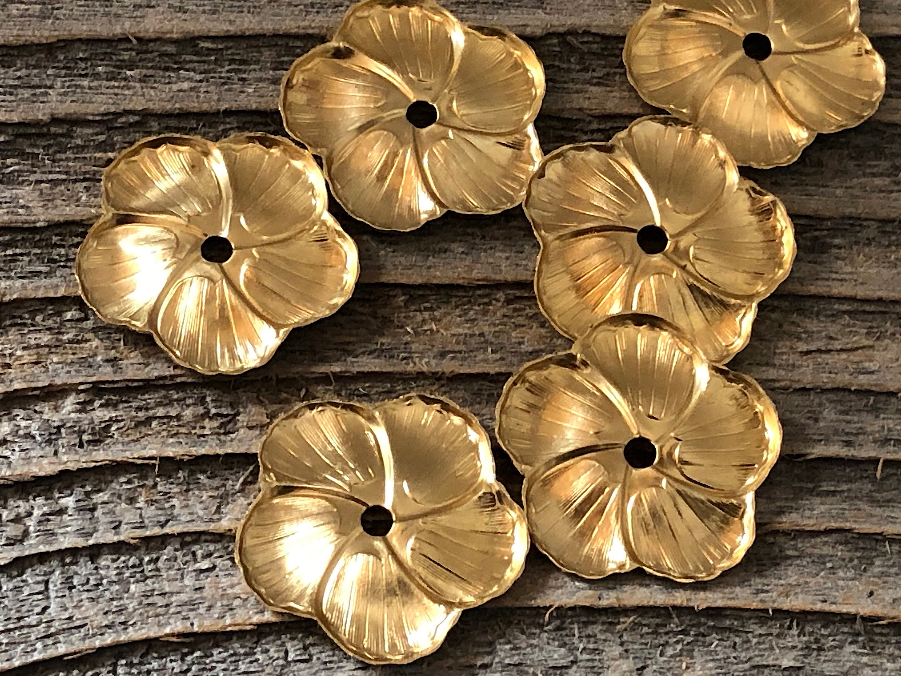 12 Brass Flower Mirror Rosettes ZC137 - Etsy