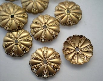 12 Brass Small Mirror Rosettes ZC104 - Etsy