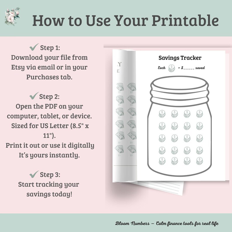 Savings Challenge Printable Bundle: Emergency Fund Tracker, Budget Goal ...