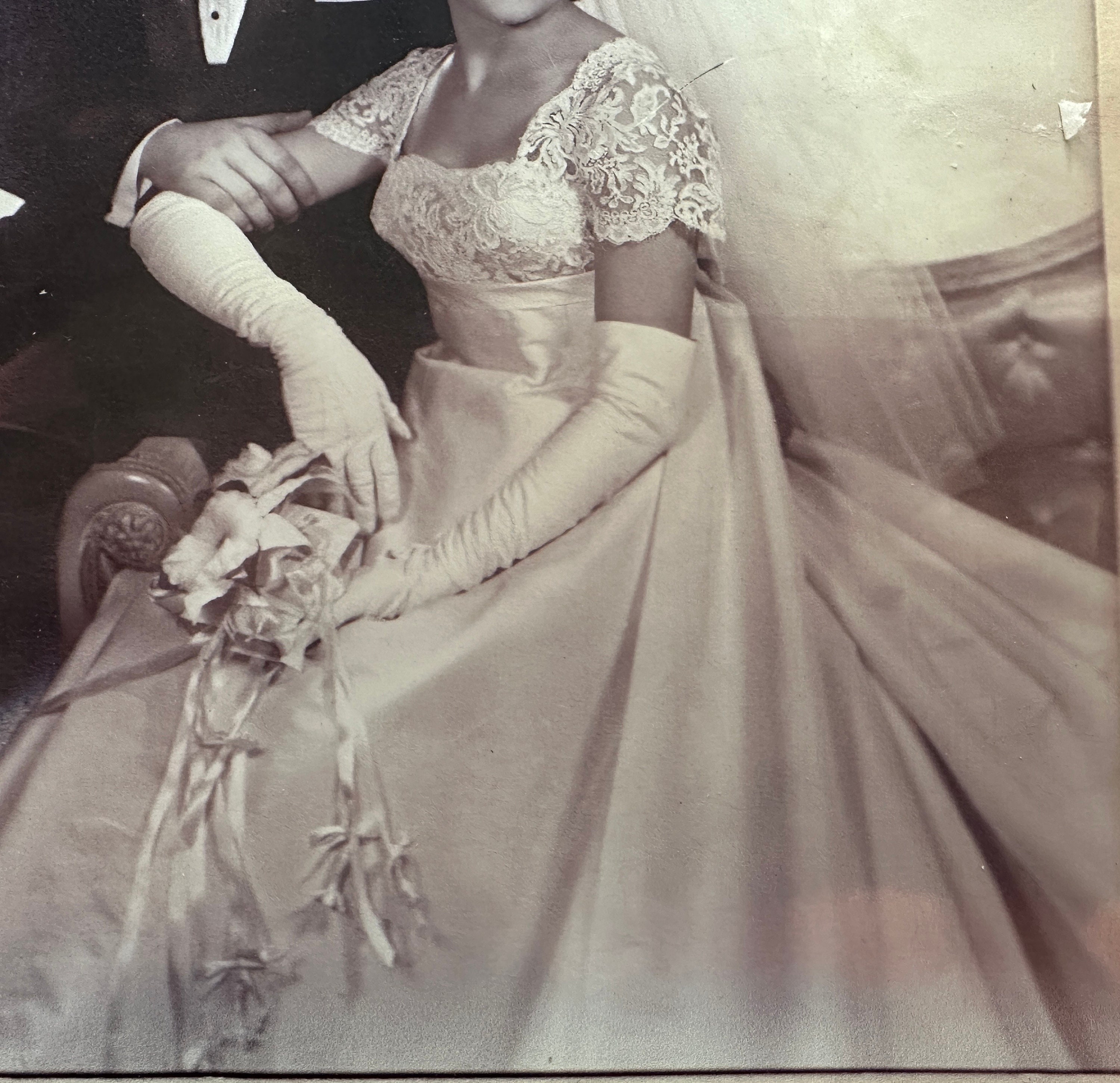 Bridal Gown: Vintage 1959, Empire-waistline, Pure Silk Peau De Soir - Etsy