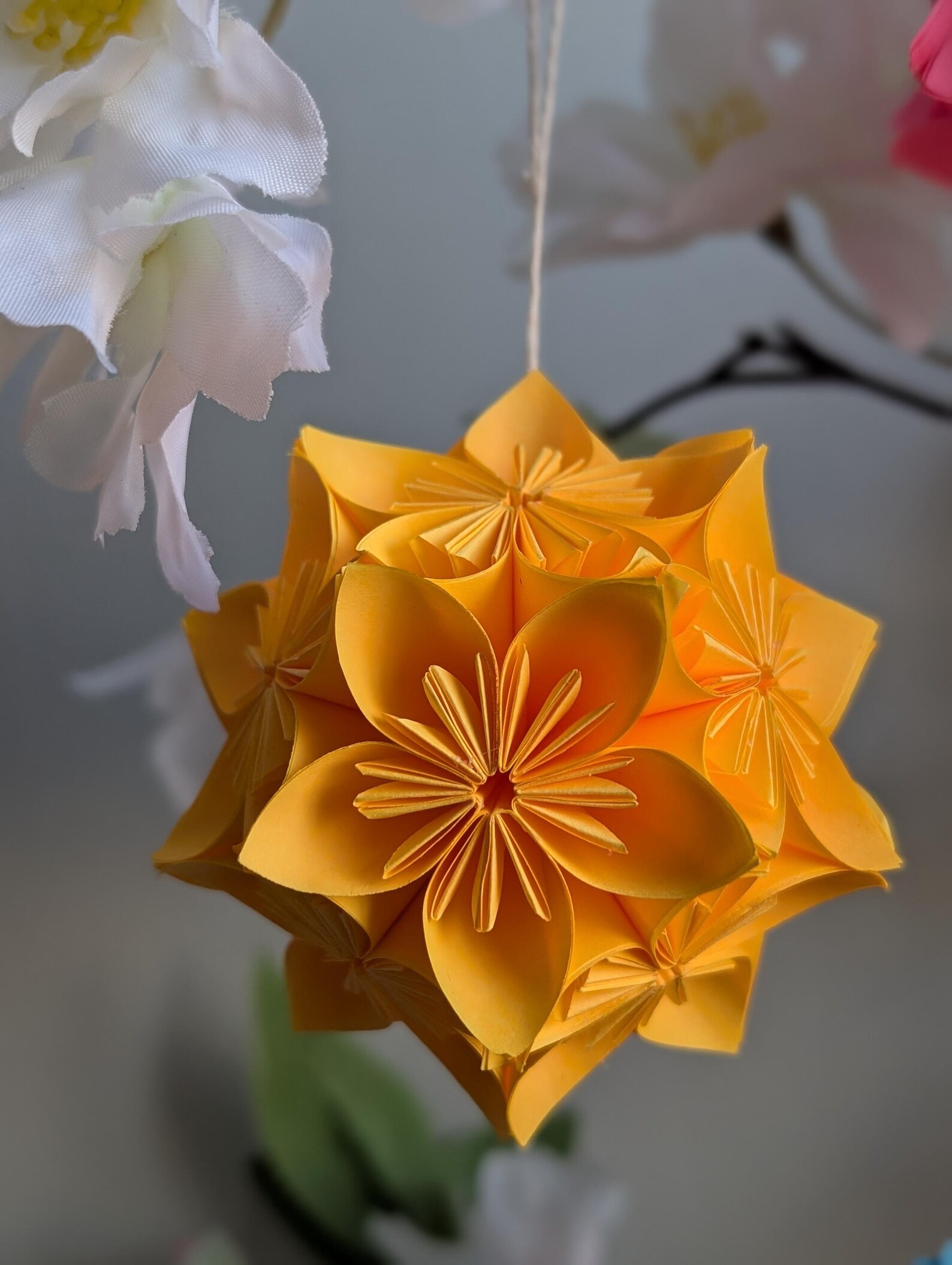 Kusudama Origami Flower Ball Ornament: Vibrant Bloom - Etsy