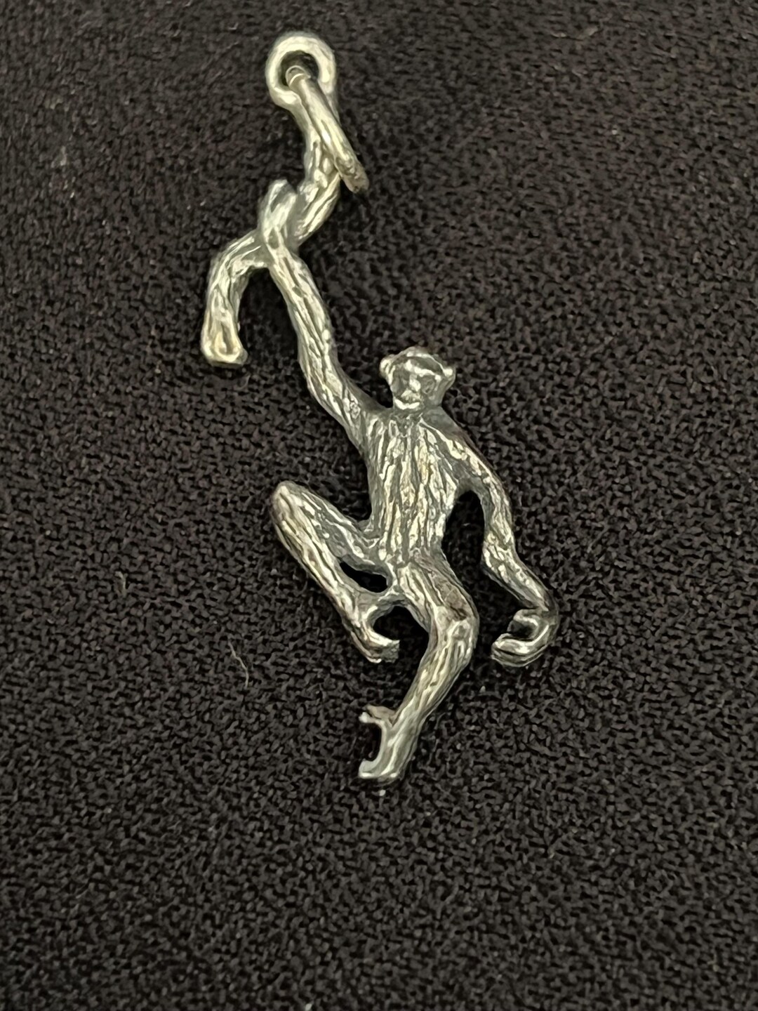 Vintage Sterling Silver Monkey Charm Pendant | 925 Silver Climbing ...