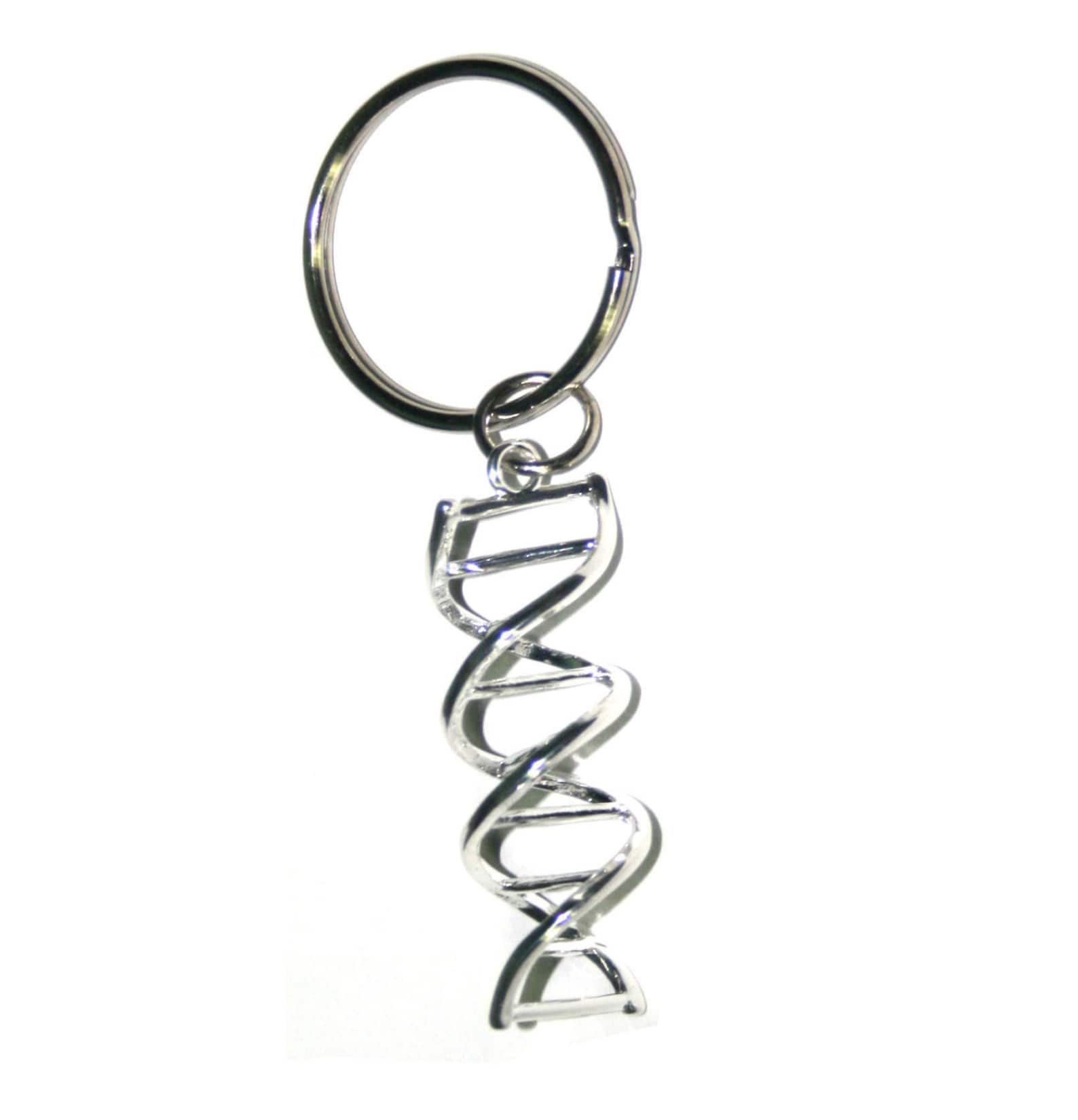 DNA Helix Science Key Chain Science Key Chain DNA Key Chain - Etsy