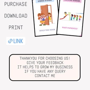 Manners Flashcard Kids Digital Download - Etsy