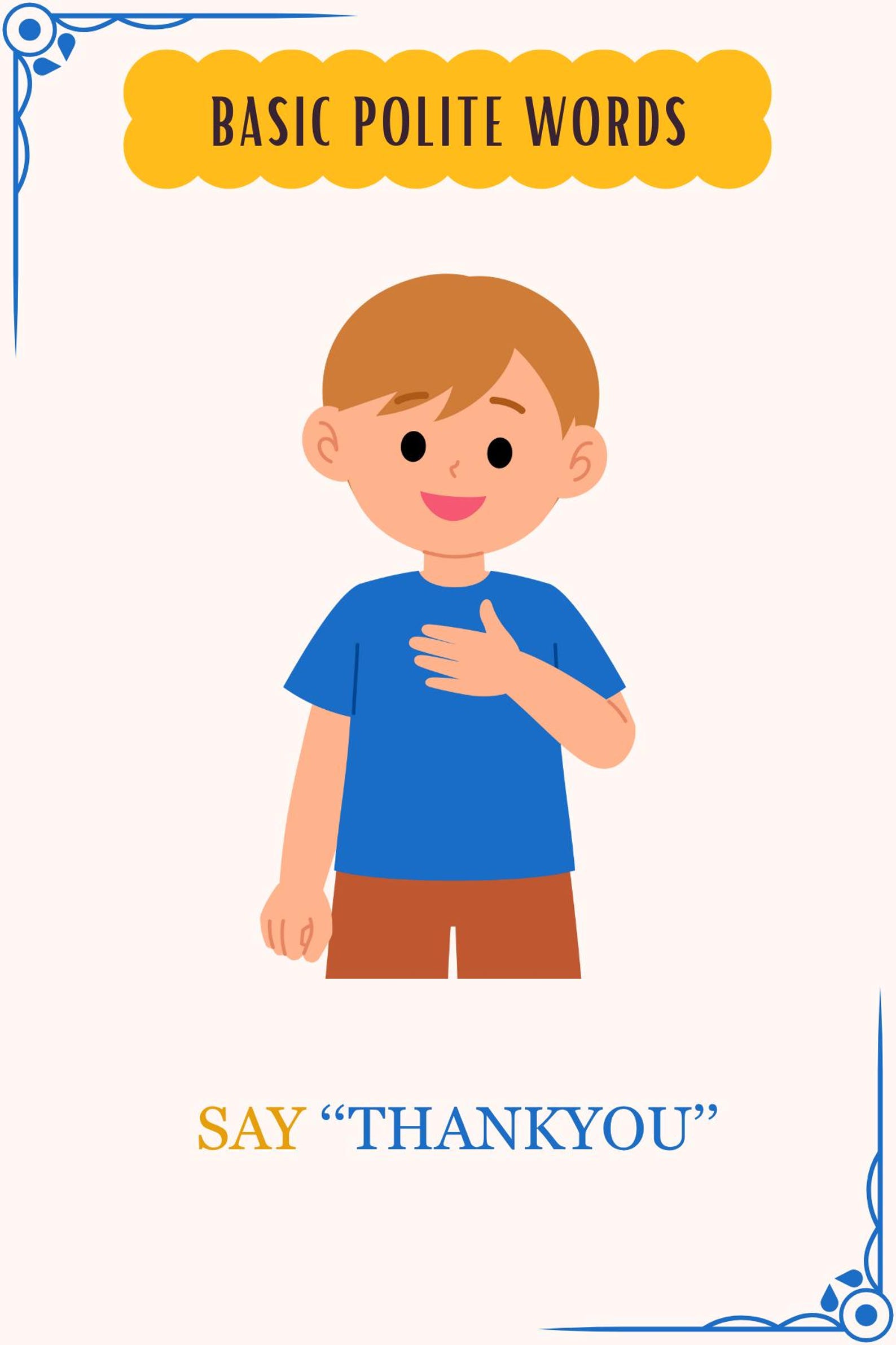 Manners Flashcard Kids Digital Download - Etsy