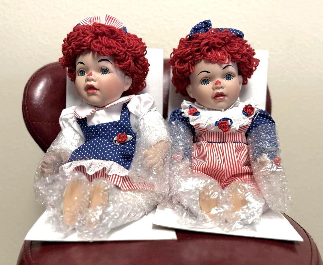 Vintage Kinnex International Porcelain Clown Dolls – Set of 2 – New in ...