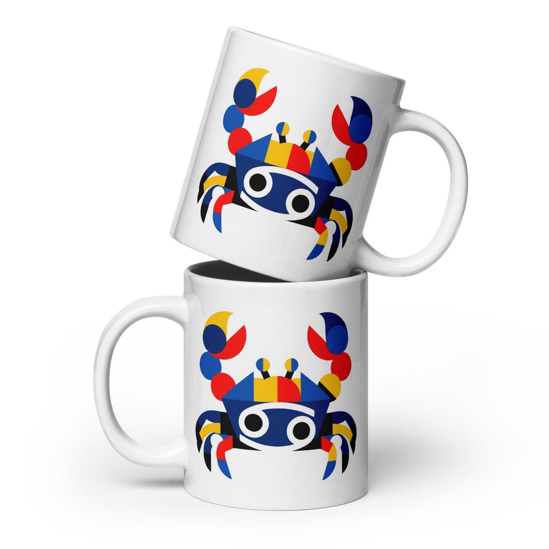 Cancer the Crab - Bauhaus Style Coffee Mug - Etsy