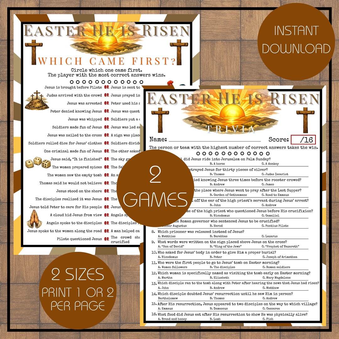 Easter Bible Scripture Trivia, He is Risen, Christian Easter, Holy Week ...