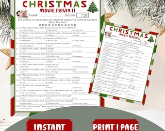 Christmas Movie Quote Trivia Game, Xmas Movies Quote Game, Christmas ...