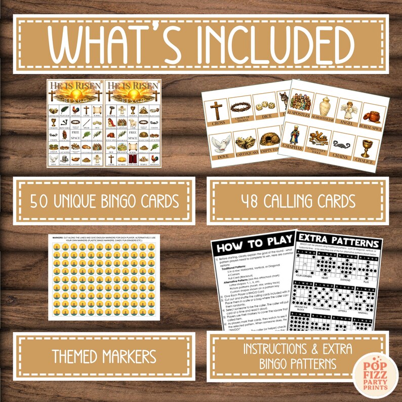 He is Risen Easter Bingo Game Printable | Christian Easter Party Game ...