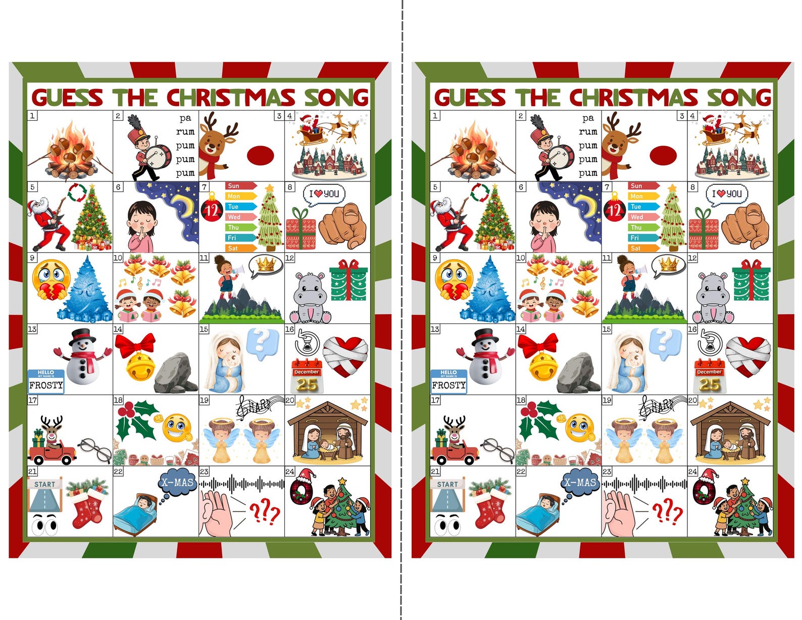 Guess the Christmas Song, Christmas Party Game, Fun Christmas Games ...